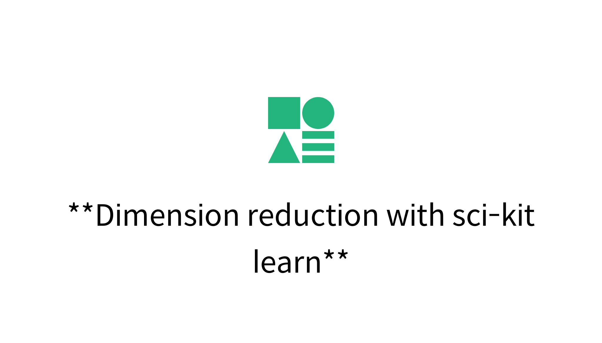 Dimension reduction with sci-kit learn - mysetting